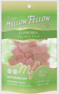Mellow Fellow Euphoria Blend Gummies 20ct - Watermelon | Natural Ways CBD